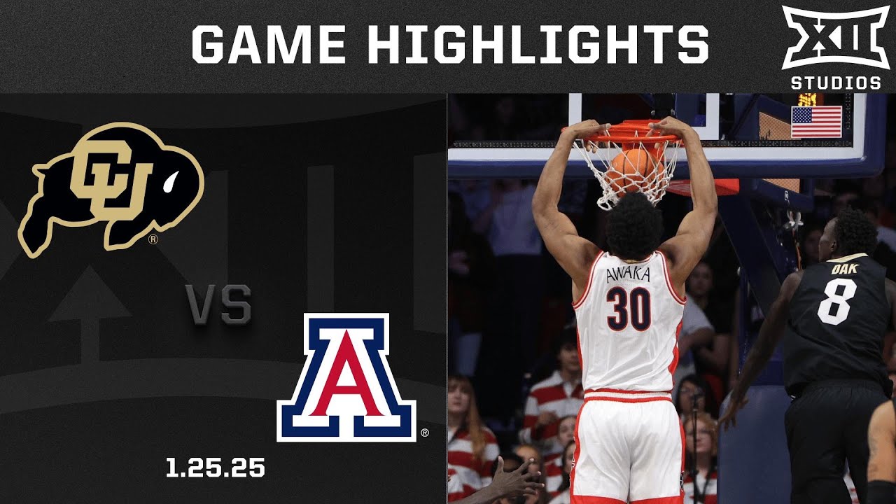 Colorado vs. Arizona Game Highlights | 2024-25 Big 12 Men's Basketball ...
