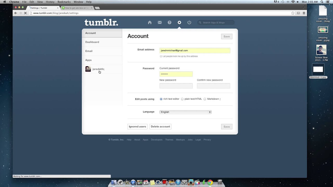 How to get an ASK BOX on your tumblr blog! - YouTube