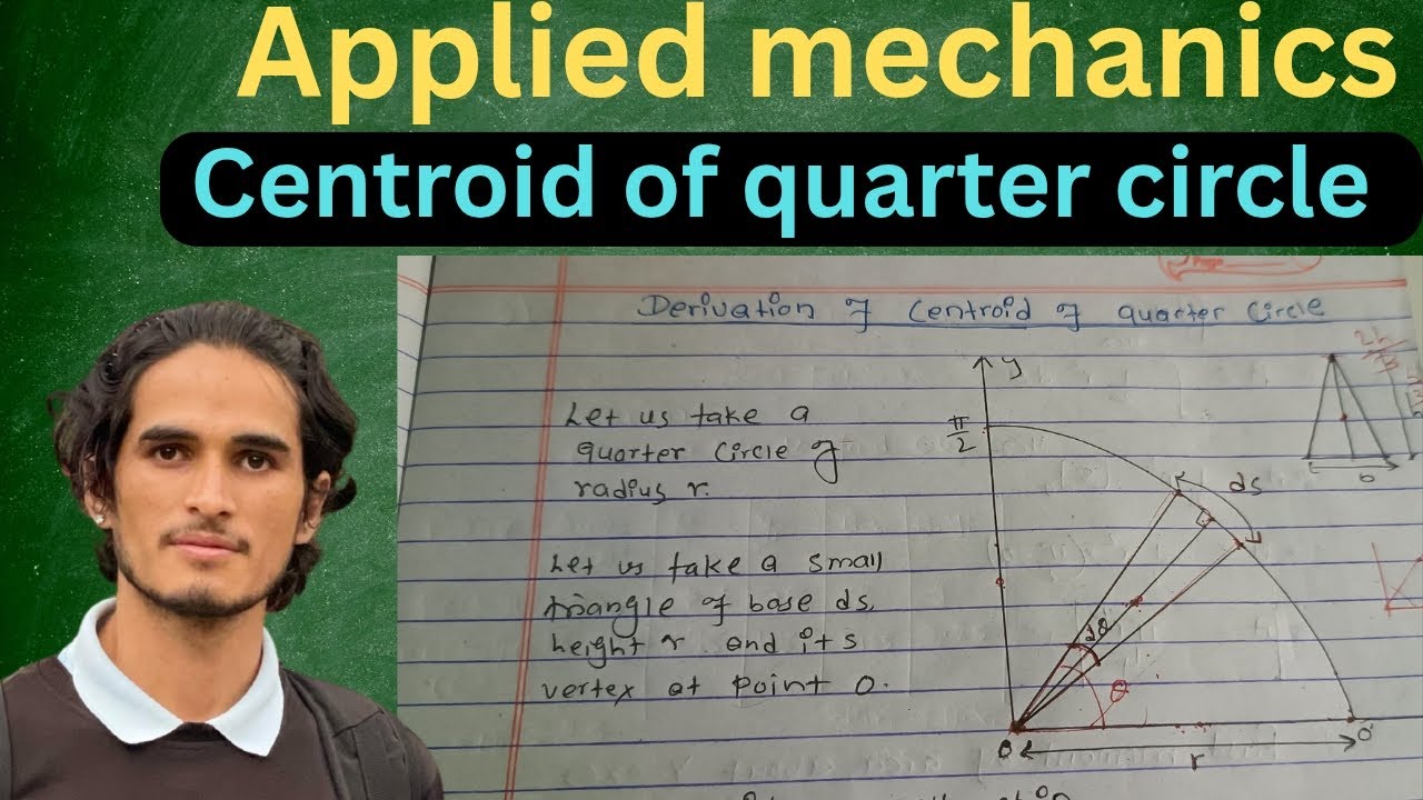 Applied mechanics # Centroid of quarter circle # most important ...