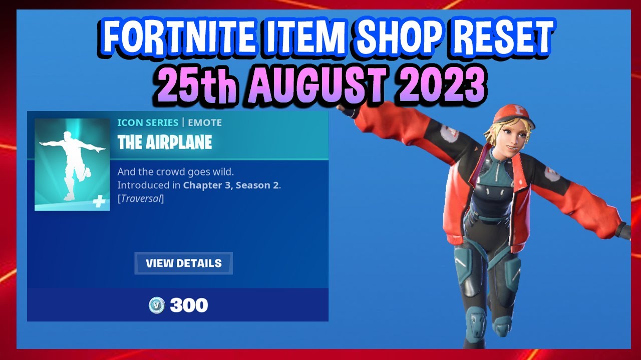 THE AIRPLANE EMOTE IS BACK! (Fortnite Item Shop Reset 25th August 2023 ...