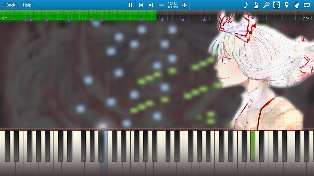 Mokou's Theme - Reach for the Moon, Immortal Smoke [Synthesia Animation ...