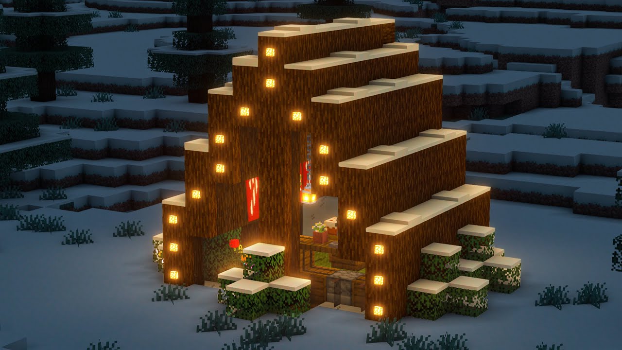Minecraft | How to Build a Christmas House | Tutorial Starter Survival ...
