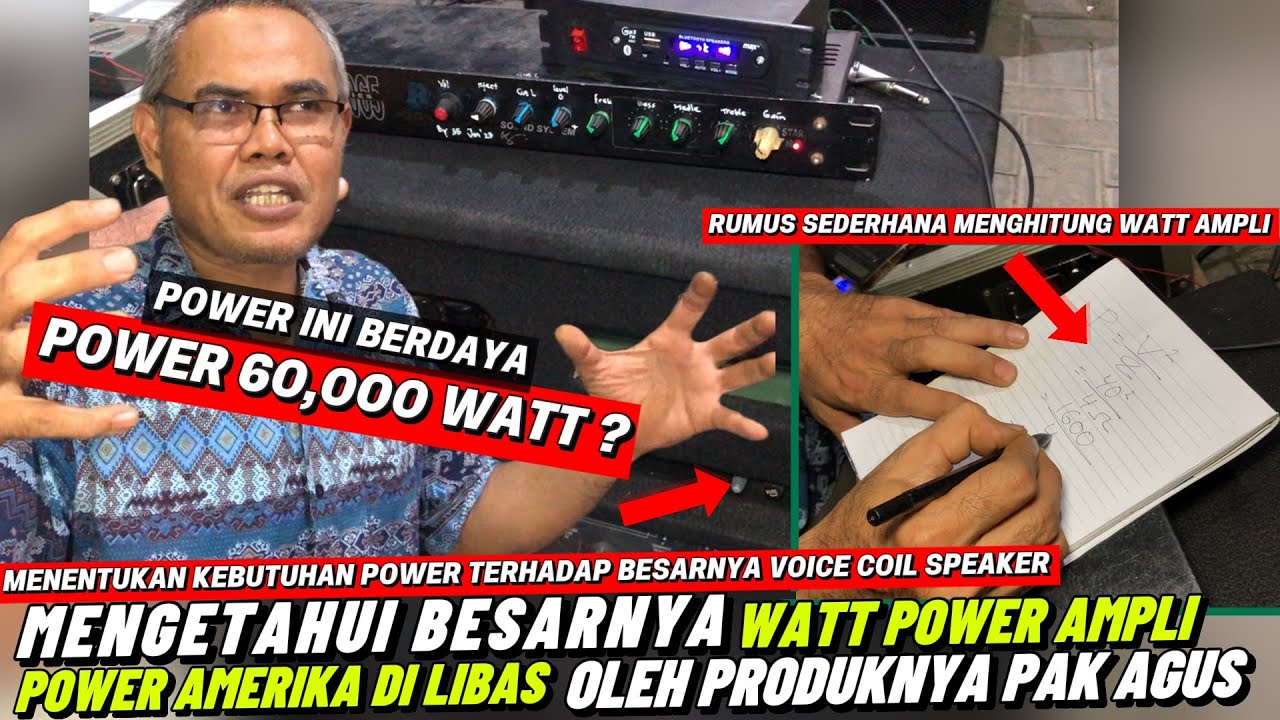 MENGETAHUI WATT POWER AMPLI || Lengkap Rumus Sederhana Menghitung Watt ...