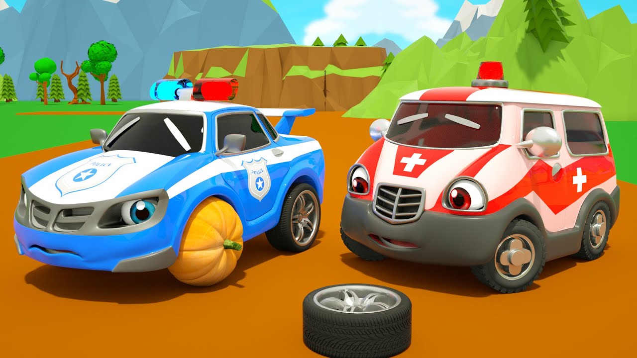 Police Officer Song 👮‍♂️🚓🚨 - Police Car tire Change - Baby Nursery ...