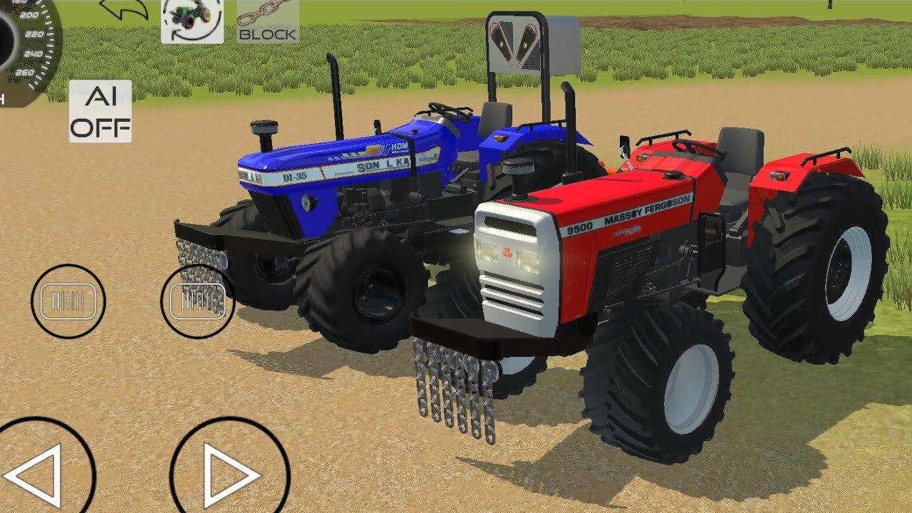 Massi tractor or sonalika tractor race, tractor ka game, tractor ja ...