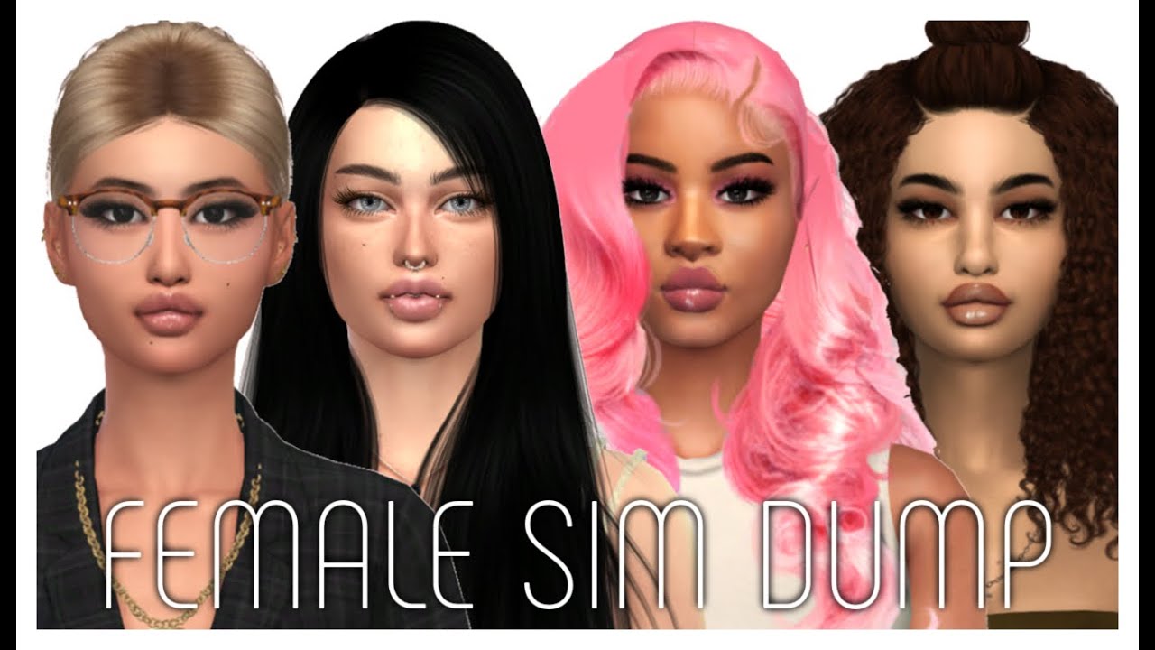Female Sim Dump #6 - Sims 4 CAS + CC Folder & Sims Download - YouTube