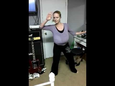 Sexy hot blonde girl dancing
