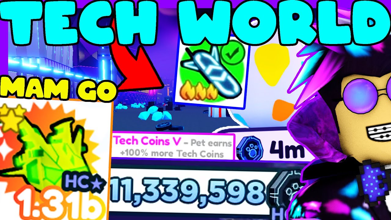 JAK SZYBKO WBIĆ HARDCORE TECH WORLD w PET SIMULATOR X! MAM MEGA OP PETY ...