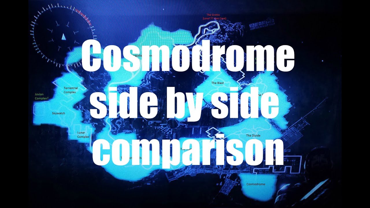 Destiny 1 and 2 - Cosmodrome side by side Comparison - YouTube