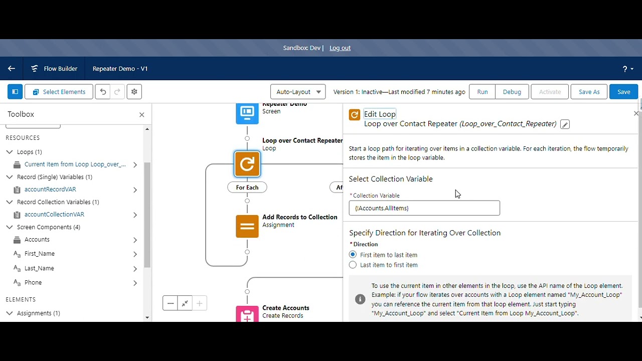 Repeater Element in Screen Flows Salesforce - YouTube