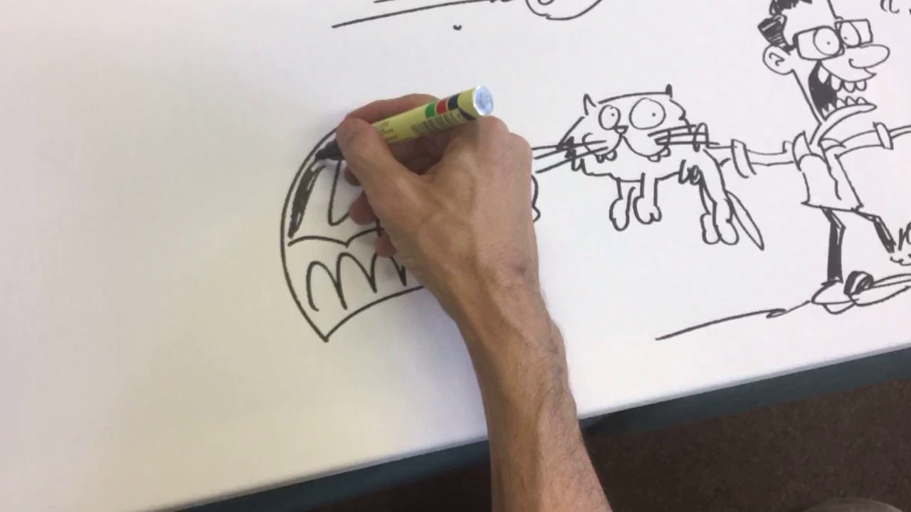 Cartoon Dave Freestyle scribbling on canvas - YouTube