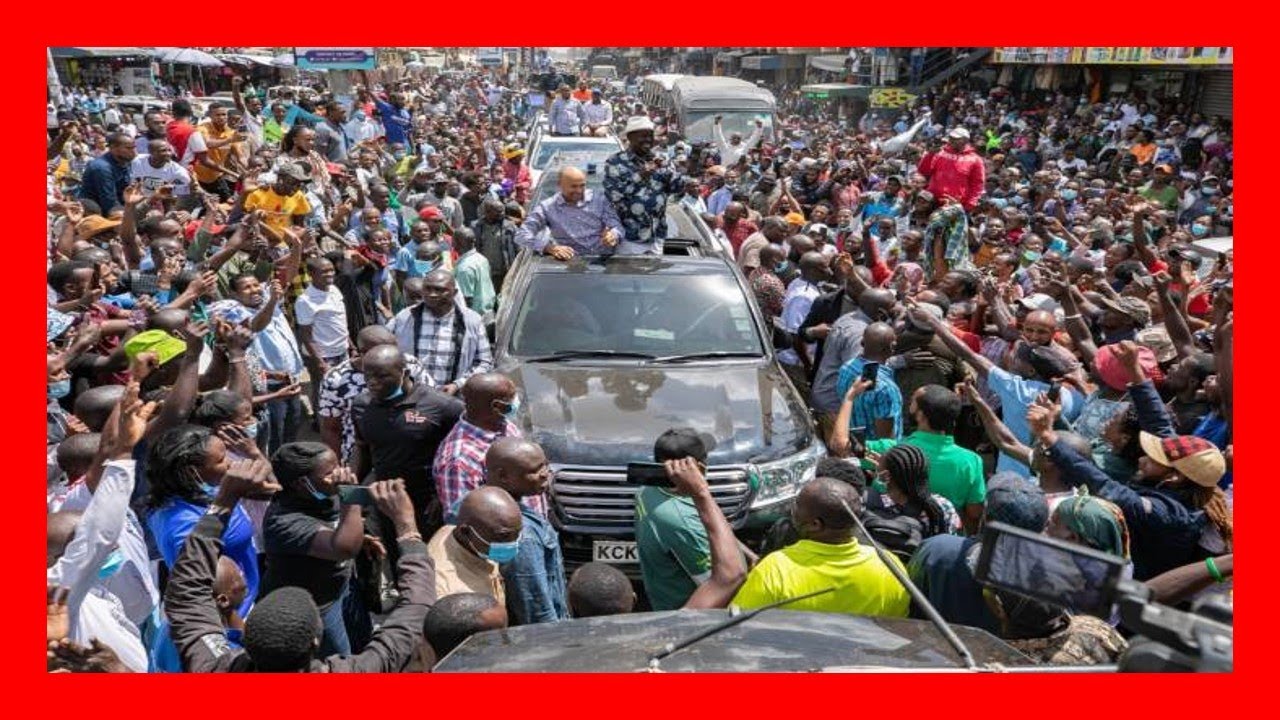 Raila and Troups of Azimio la Umoja massive rally in Kisumu - YouTube