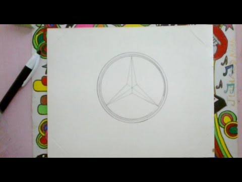 How to draw the Mercedes logo - YouTube