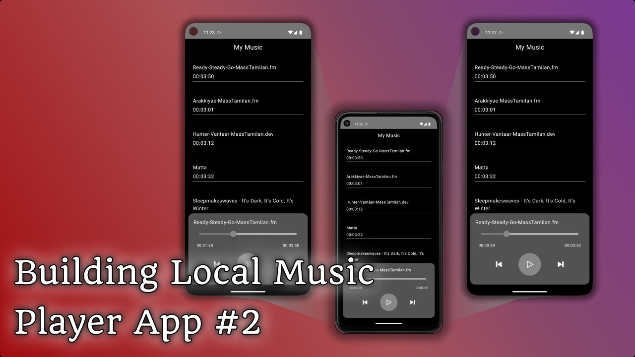 Building Local Music Player App📱 : Integration All Actions, Play, Pause ...
