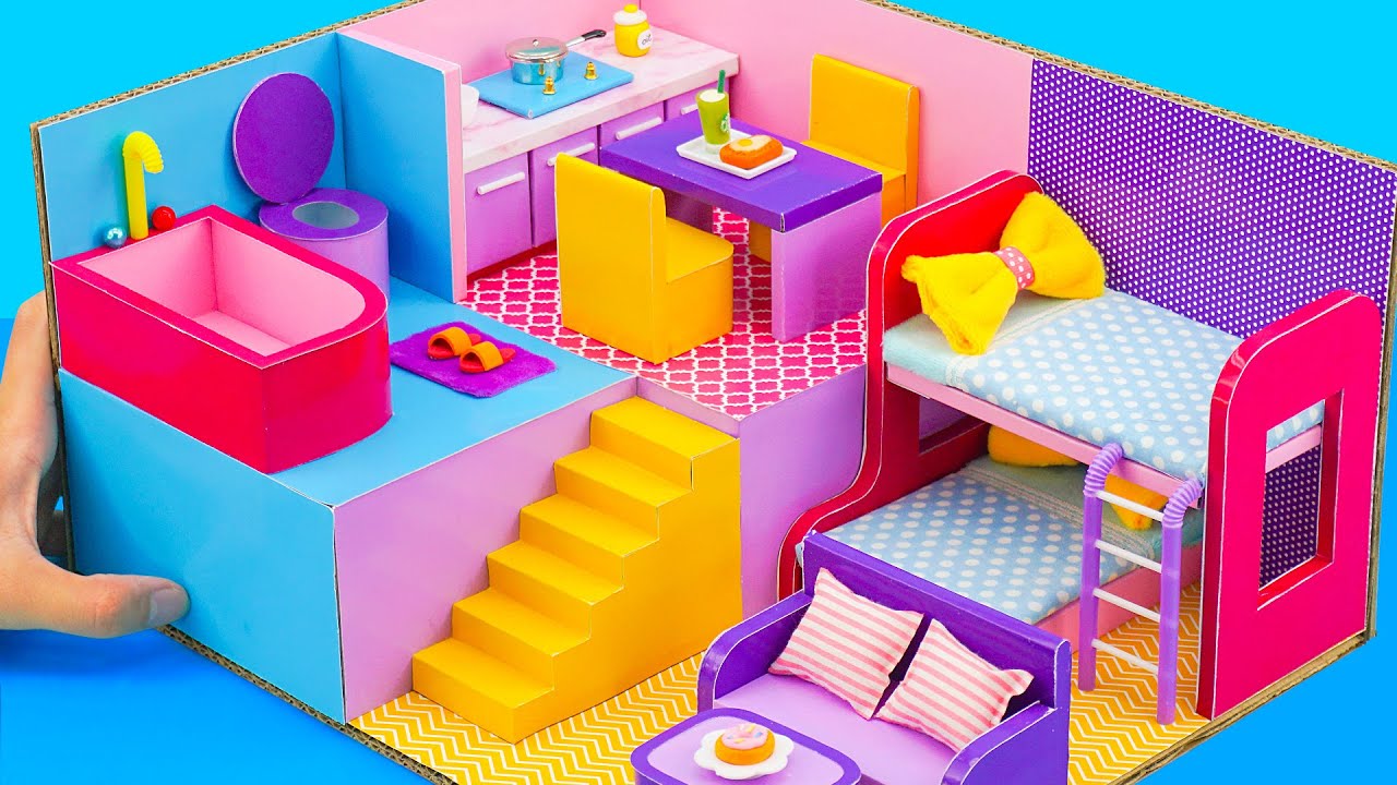 Satisfying Make Simple House has Four Basic Rooms with Bunk Beds -DIY ...