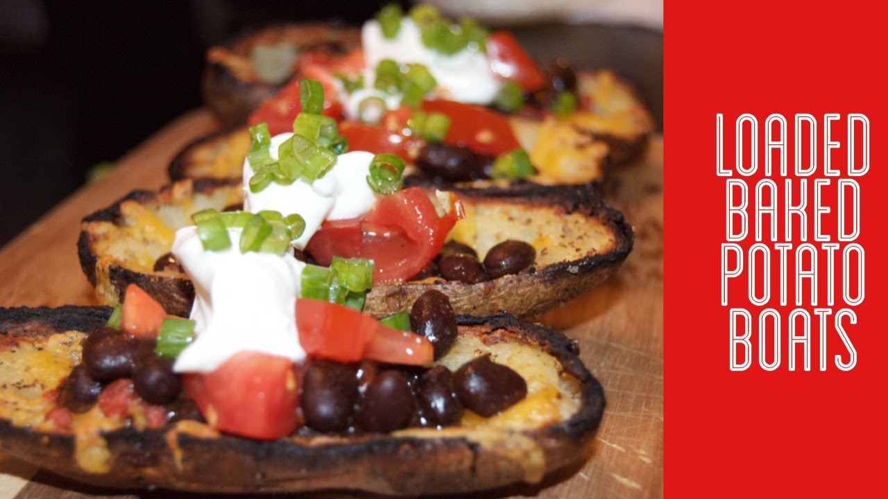 Loaded Baked Potato Boats: March Madness Snacks - YouTube