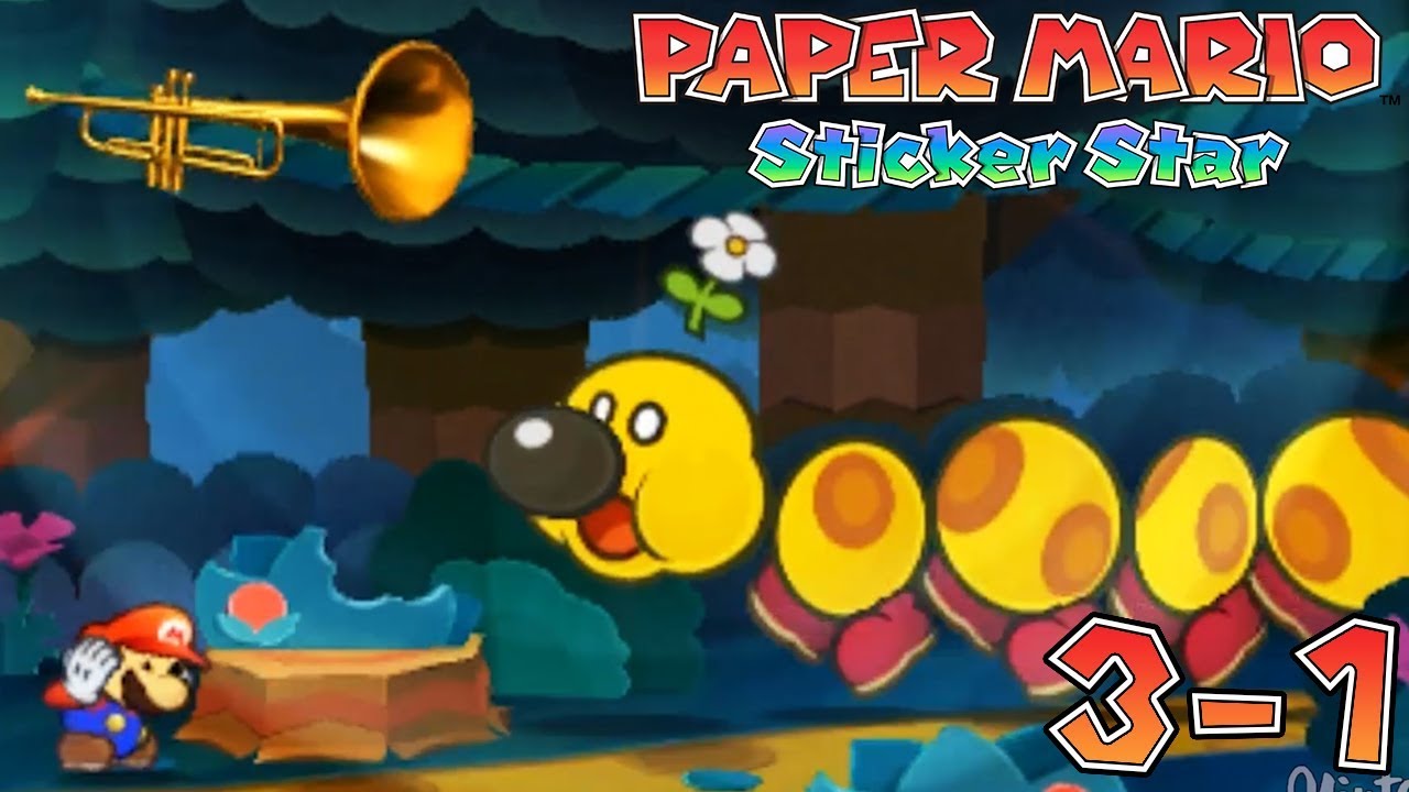 Paper Mario Sticker Star - Walkthrough Part 13 - World 3-1 Leaflitter ...
