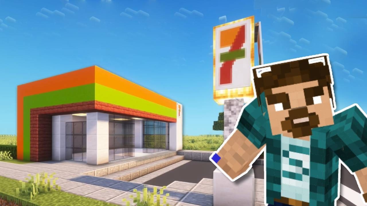 I built a 7 ELEVEn in Minecraft | How to Building a Mega City Project ...