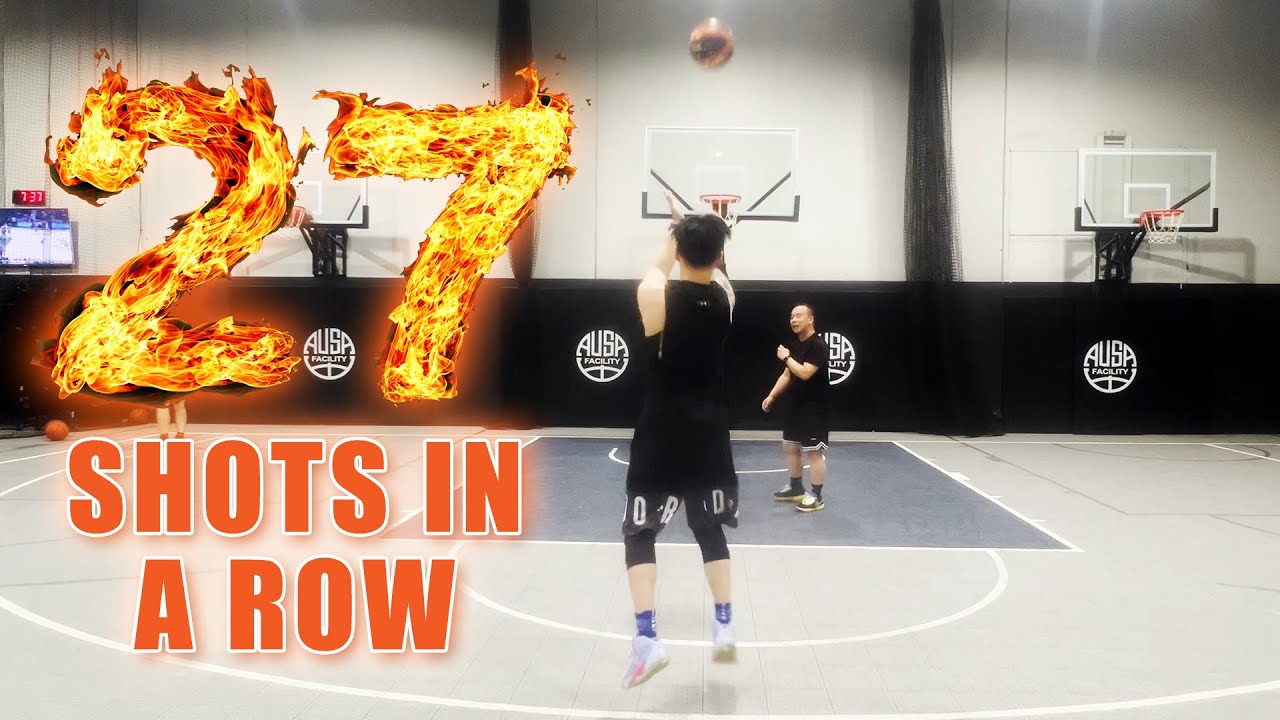 Mastering Basketball 3-pointers Consistency Sharp Shooting 27 in a row ...