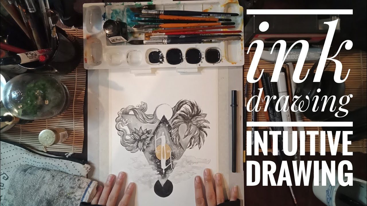 Ink Drawing | intuitive drawing - YouTube