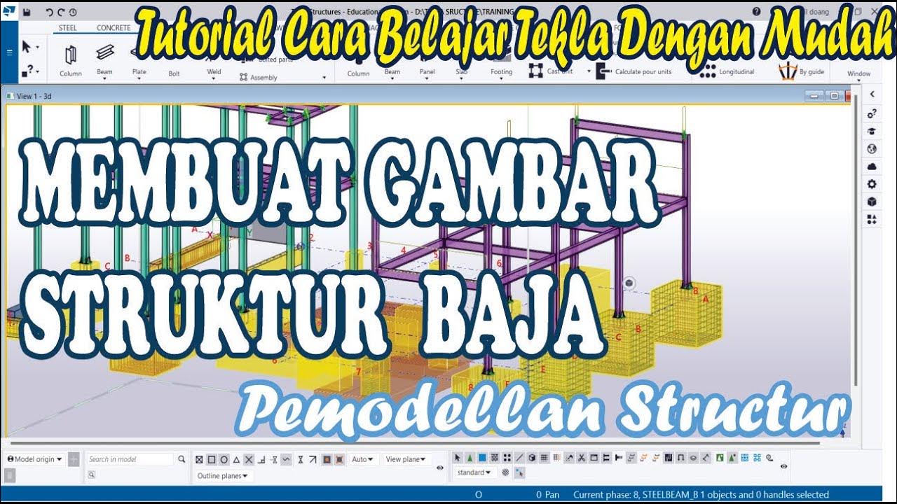 pemodelan object | PART 8 | tutorial tekla structures - YouTube