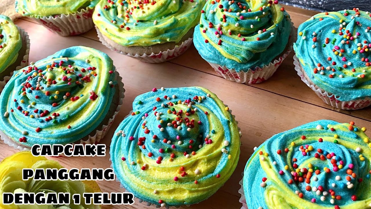 CAPCAKE EKONOMIS HANYA 1 TELUR | RESEP CAPCAKE PANGGANG EMPUK,LEMBUT ...