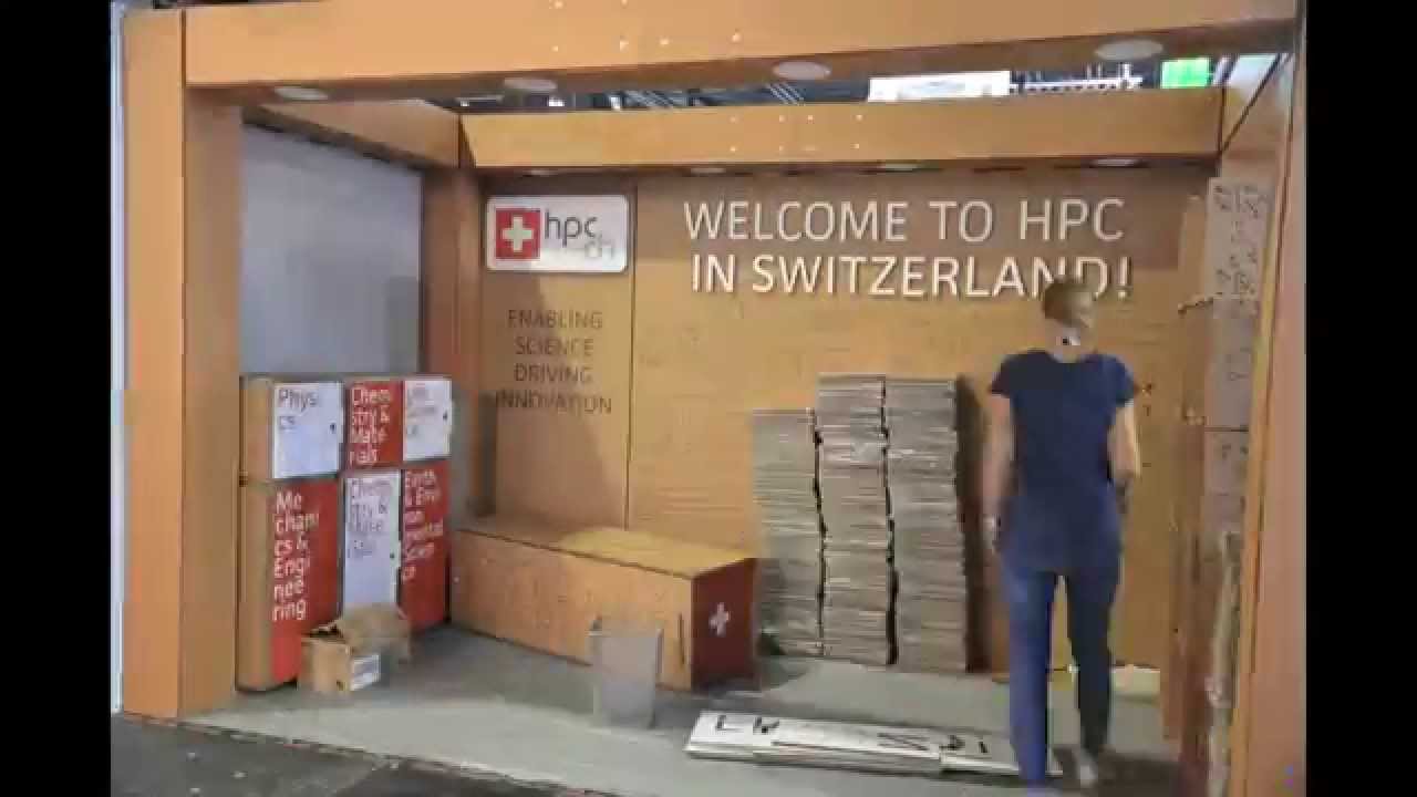 hpc-ch and CSCS Booth Set-Up @ISC15 - YouTube