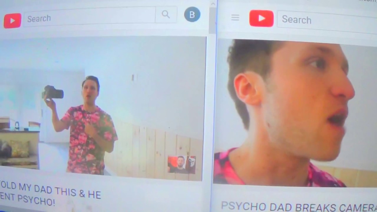Psycho Dad Breaks Camera (BOTH ANGLES) - YouTube