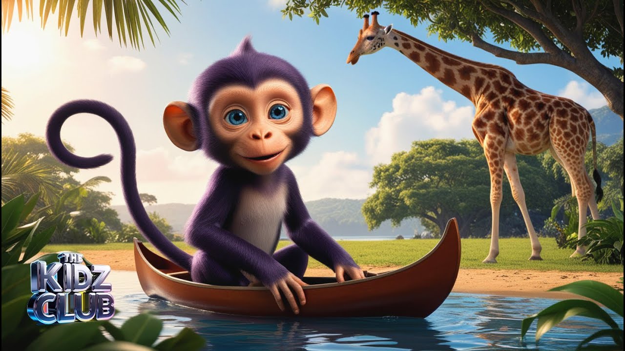 Row Row Row Your Boat With Marley The Monkey | Learn Animals | Toddler ...
