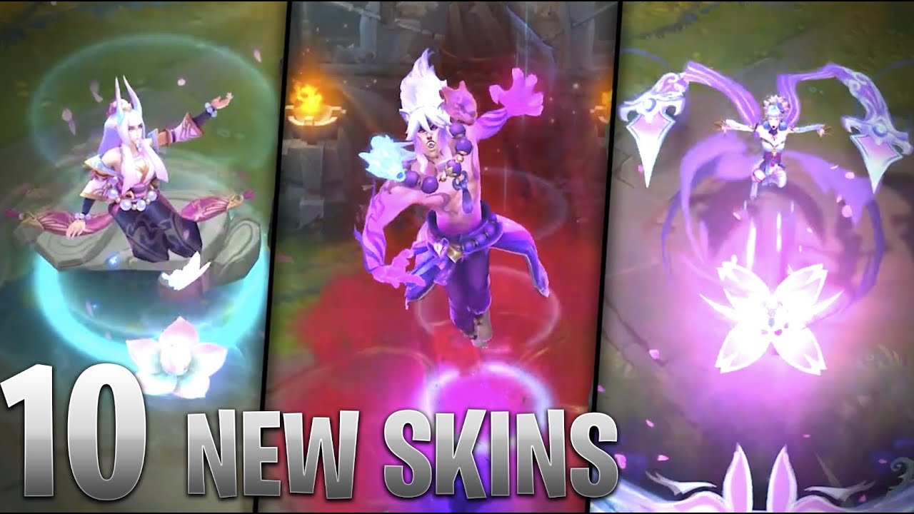 ALL 10 NEW SPIRIT BLOSSOM SKINS GAMEPLAY PREVIEW - League of Legends ...