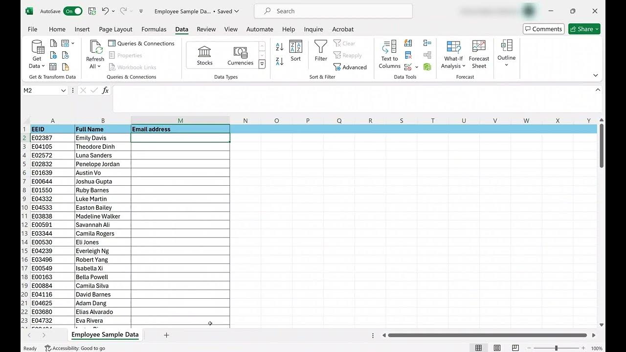 Excel Tips - Flash Fill AI to Recognize Patterns in Excel files - YouTube