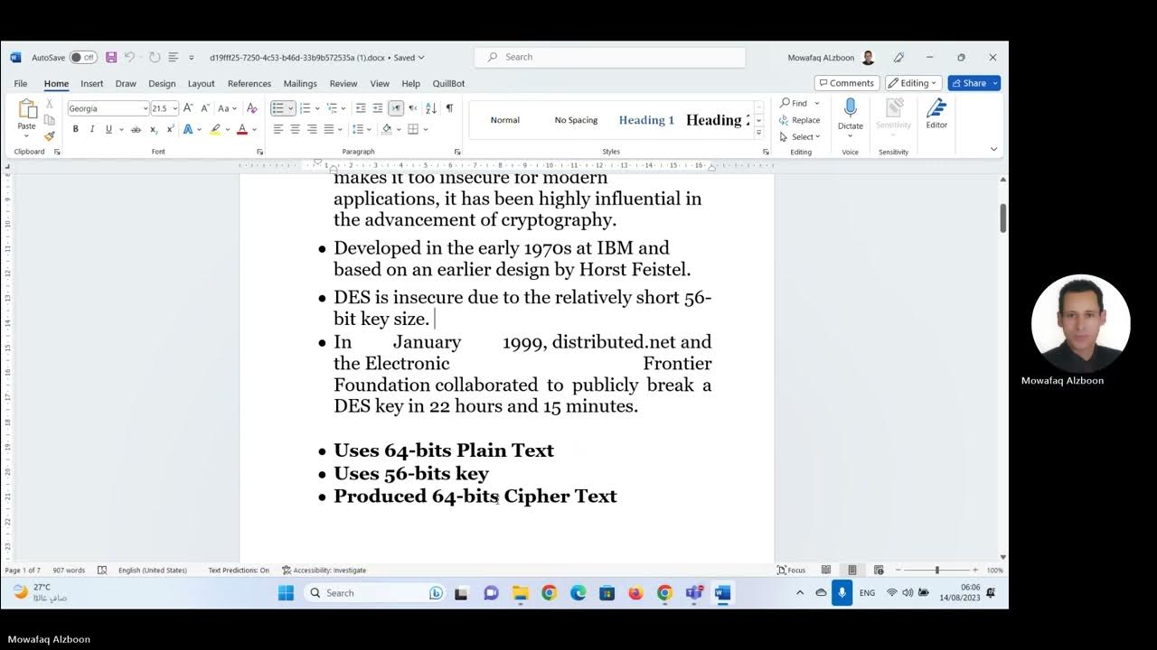 13 1 Simplified Data Encryption Standard S DES - YouTube