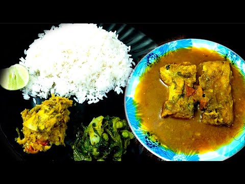 Eating Show Rice, Palang Shag, Cabbage Curry with fish head, Katla ...