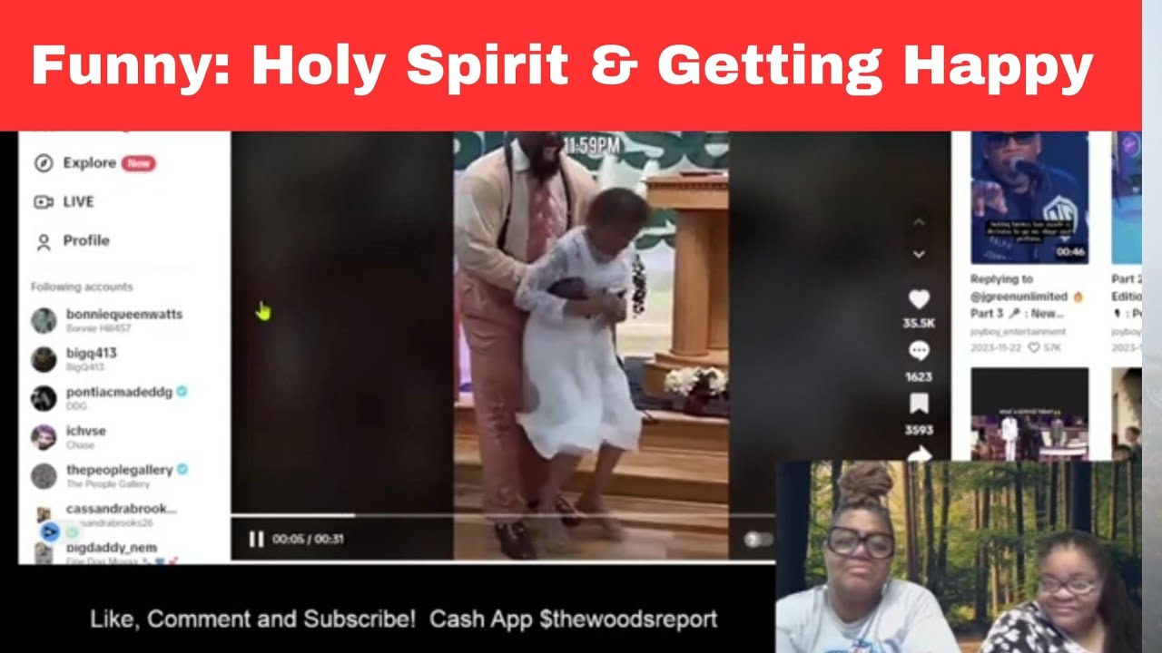 Hilarious: Lady's wig flies off while praising God - YouTube