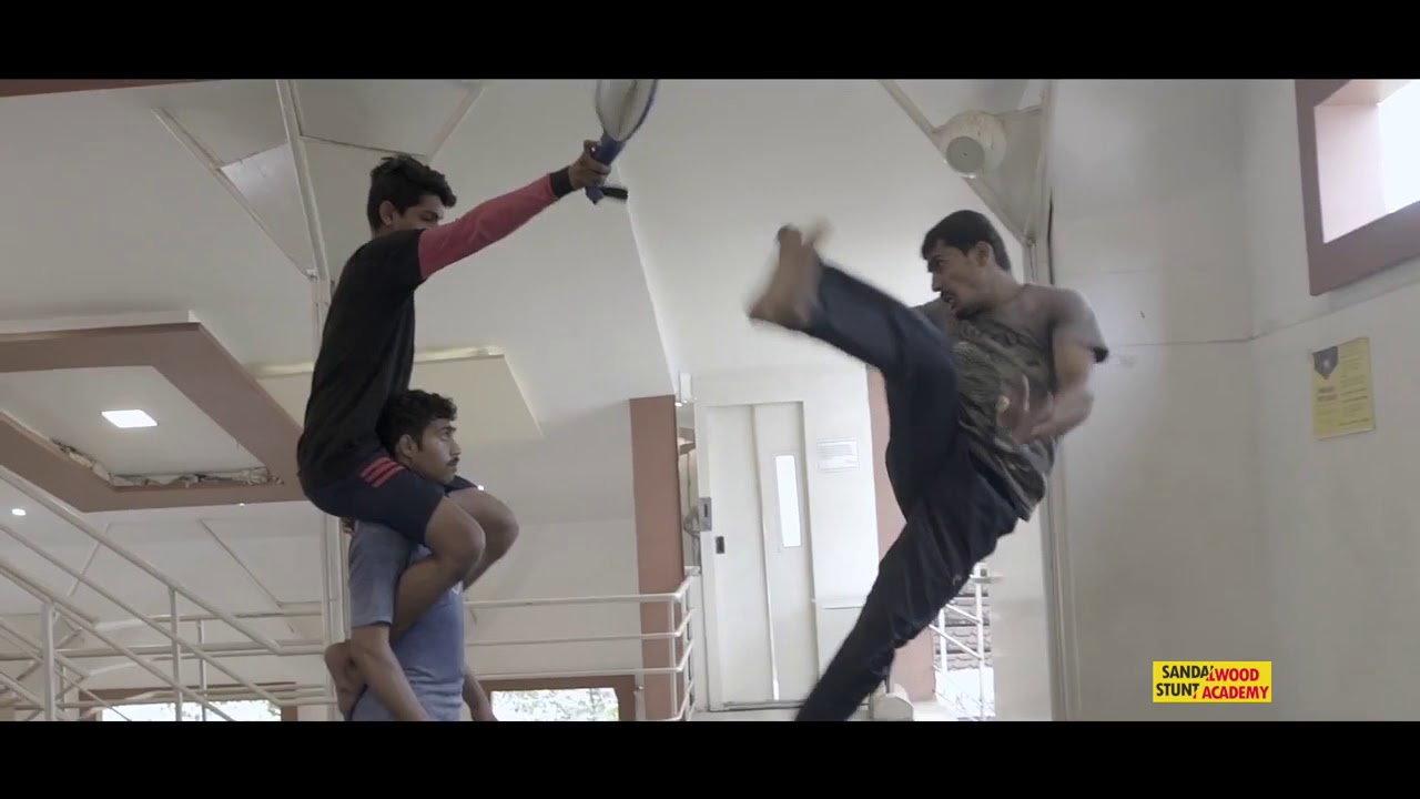 Sandalwood Stunts Academy fight Video sandalwood fight class - YouTube