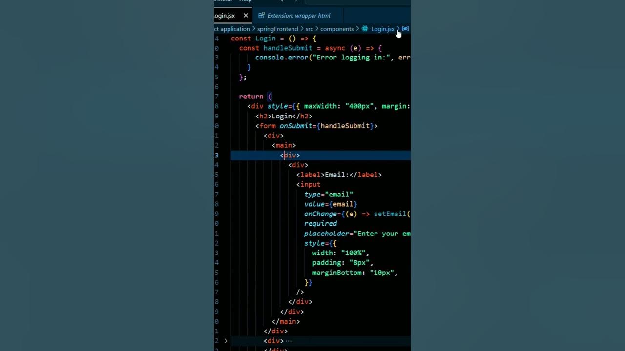 Wrapper Html Vs Code Extension Coding Vscode Extension Javascript Html React Webdev
