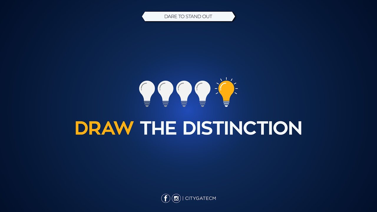 01 | Dare to Stand Out | Draw the Distinction | Pastor Jojo Baldo - YouTube