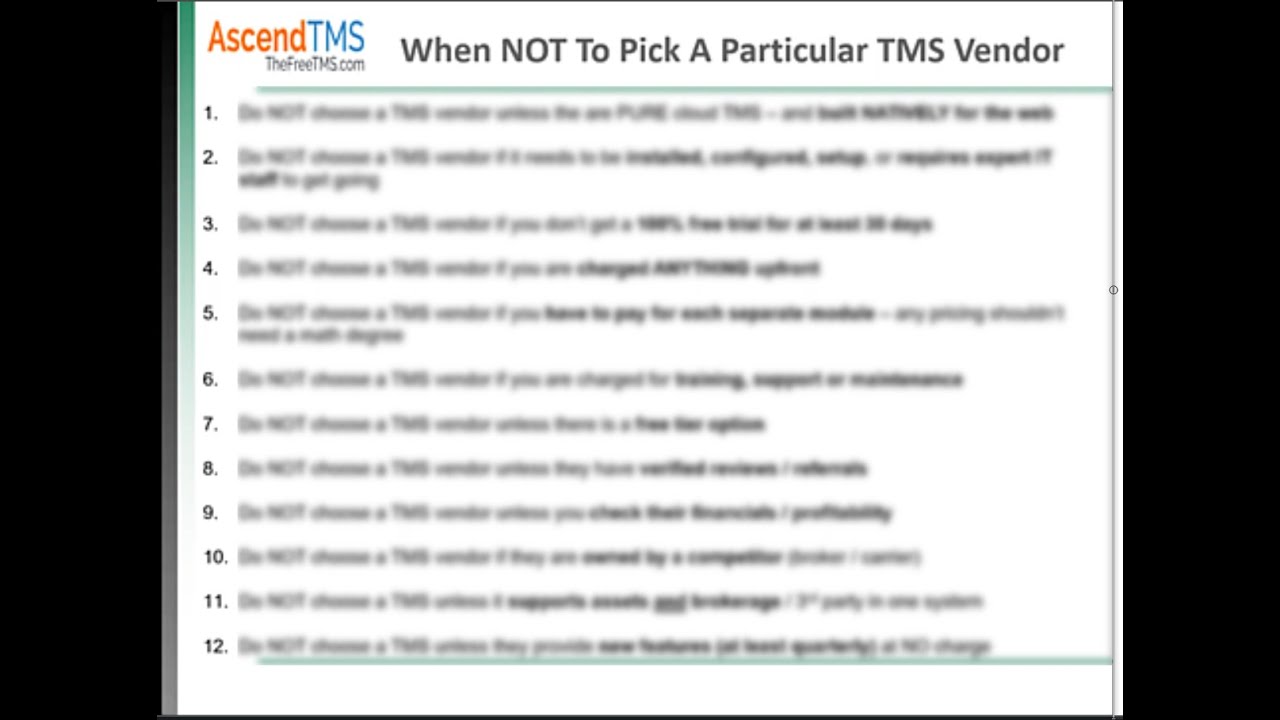 What To AVOID In Your Next TMS(FULL WEBINAR) - YouTube