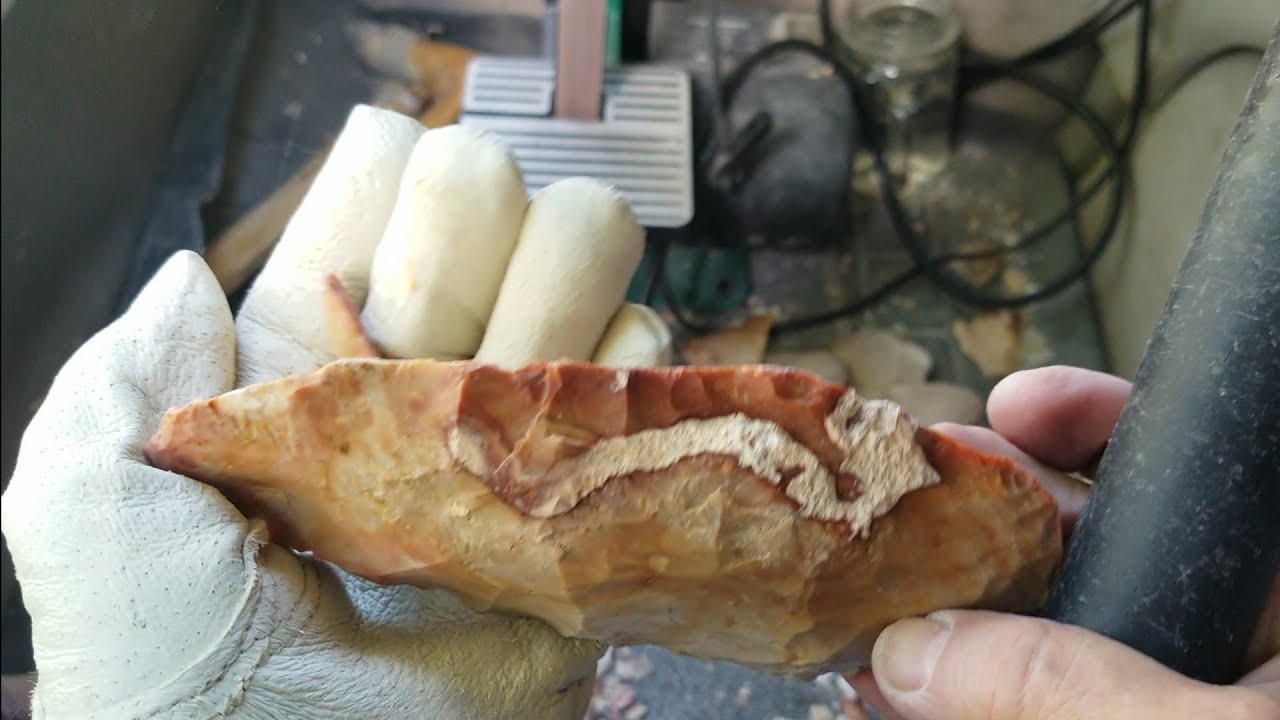 1249 - Part 1/5 - Flintknapping Florida Ocala Chert Spall - YouTube