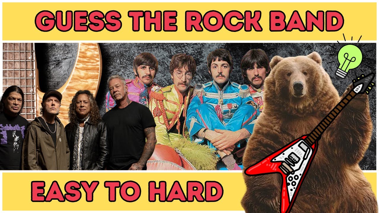 Guess the Rock Band | Easy to Hard (50 Questions) | Test Your Rock ...
