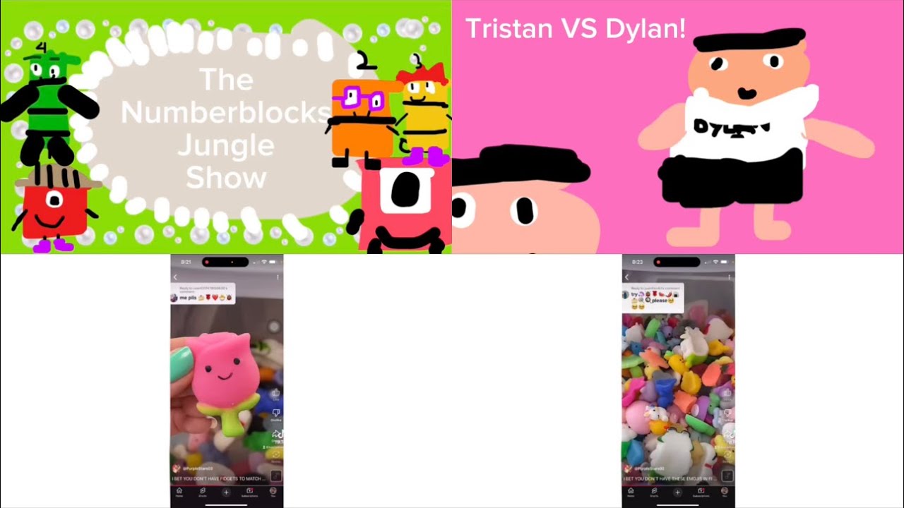 (The Numberblocks Jungle Show) (Tristan VS Dylan) The 5 Emoji & 8 ...
