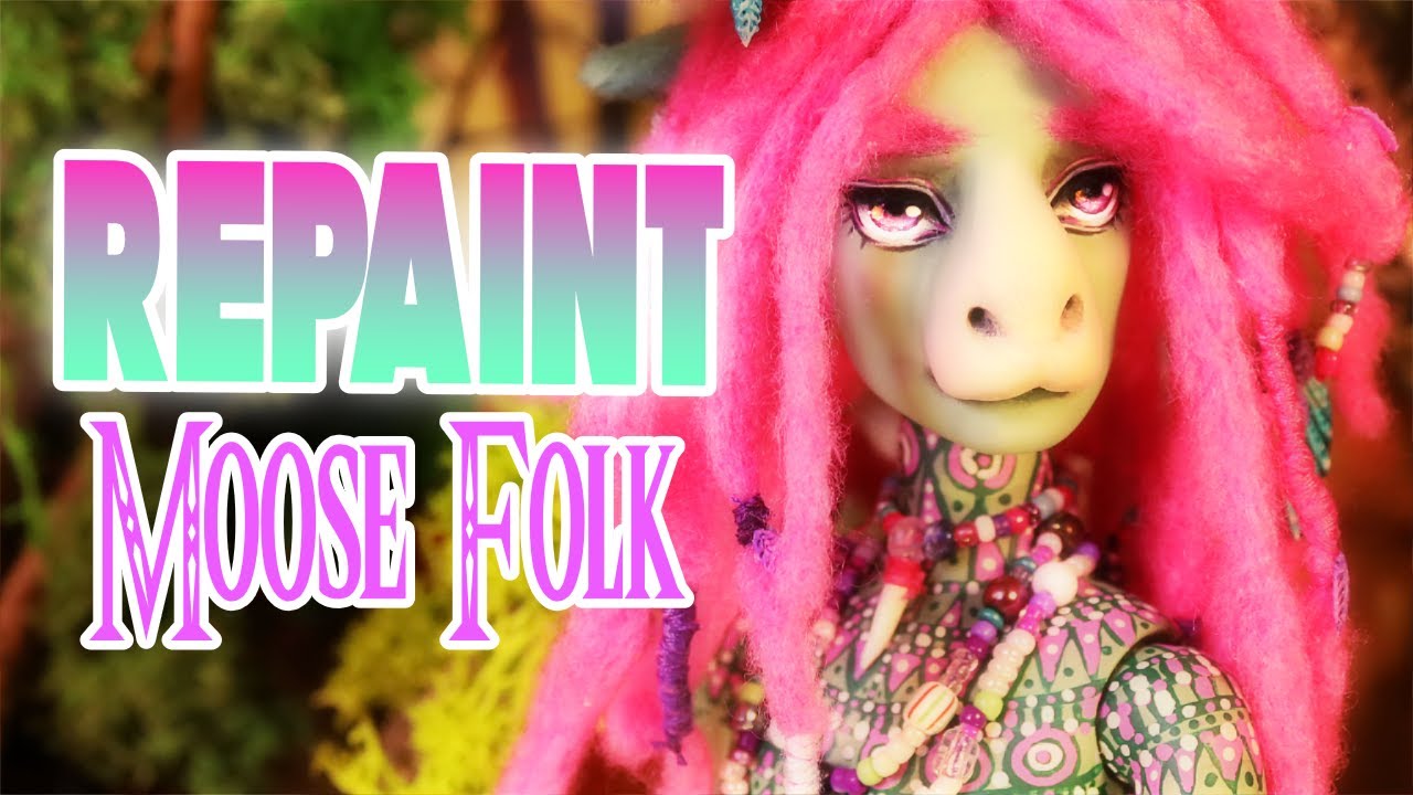 Doll RePaint! Moose Folk 🦌 Sano Alces, Kai Ilves and Lloyd Alces - YouTube