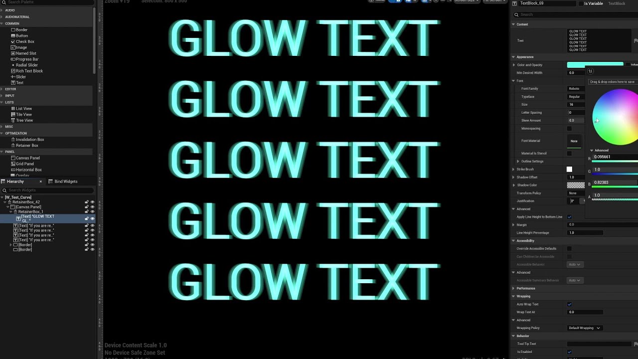 Glow text in UI (widget, user interface) Unreal Engine Material - YouTube