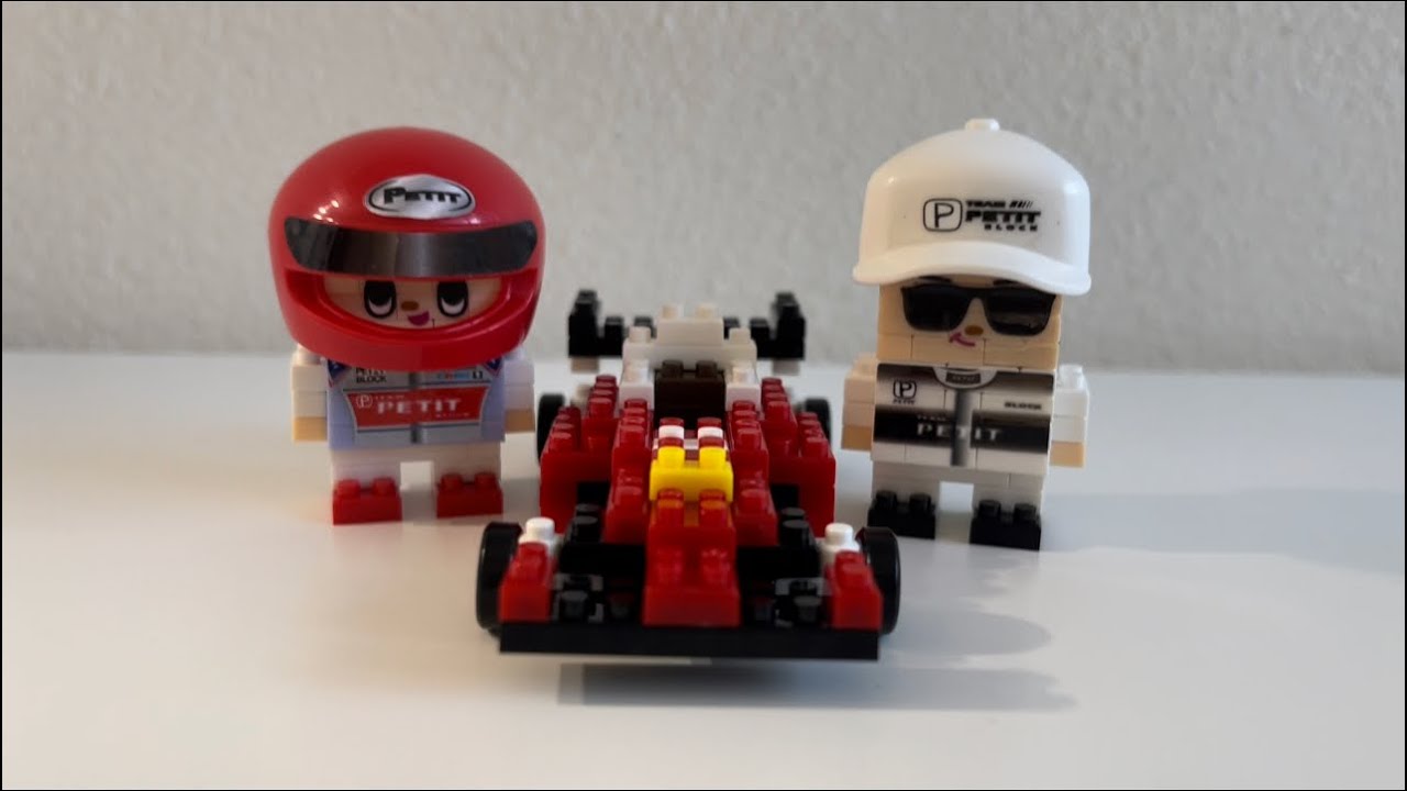 DAISO Petit Blocks. Race Car Driver, Mechanic & Race Car | Building ...