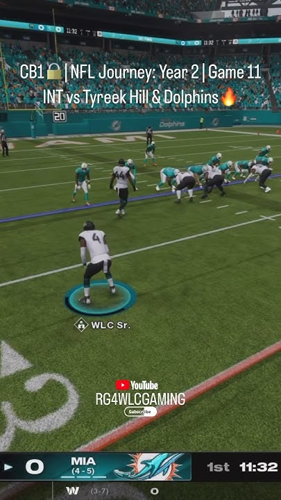CB1 | NFL Journey: Year 2 | Game 11 | INT vs Dolphins #rg4wlcgaming - YouTube
