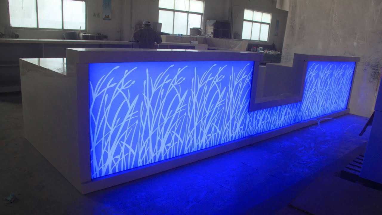 Modern Design Custom Size Led Light Restaurant Bar Countertop - YouTube