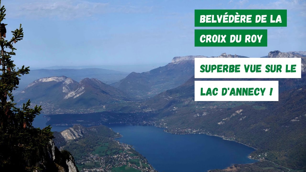 Vue sur le lac d'Annecy depuis la Croix du Roy - Randonnée Bauges (31 ...