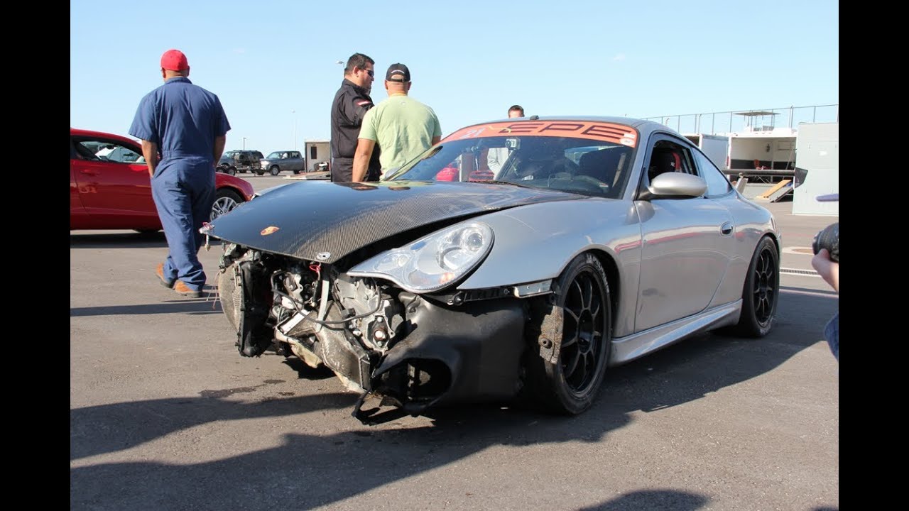 Wrecked Porsche 996 GT3 Race Car (RIP) - YouTube