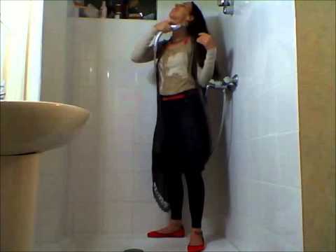 Wet Girl 1 (Wetlook Shower Fully Clothed) - YouTube
