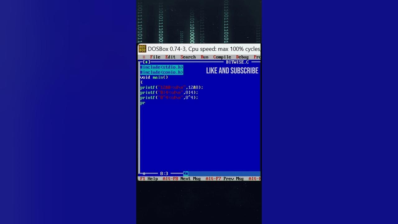 C Program To Demonstrate Bitwise Operators Short Programming Clanguage Cprogram Youtube